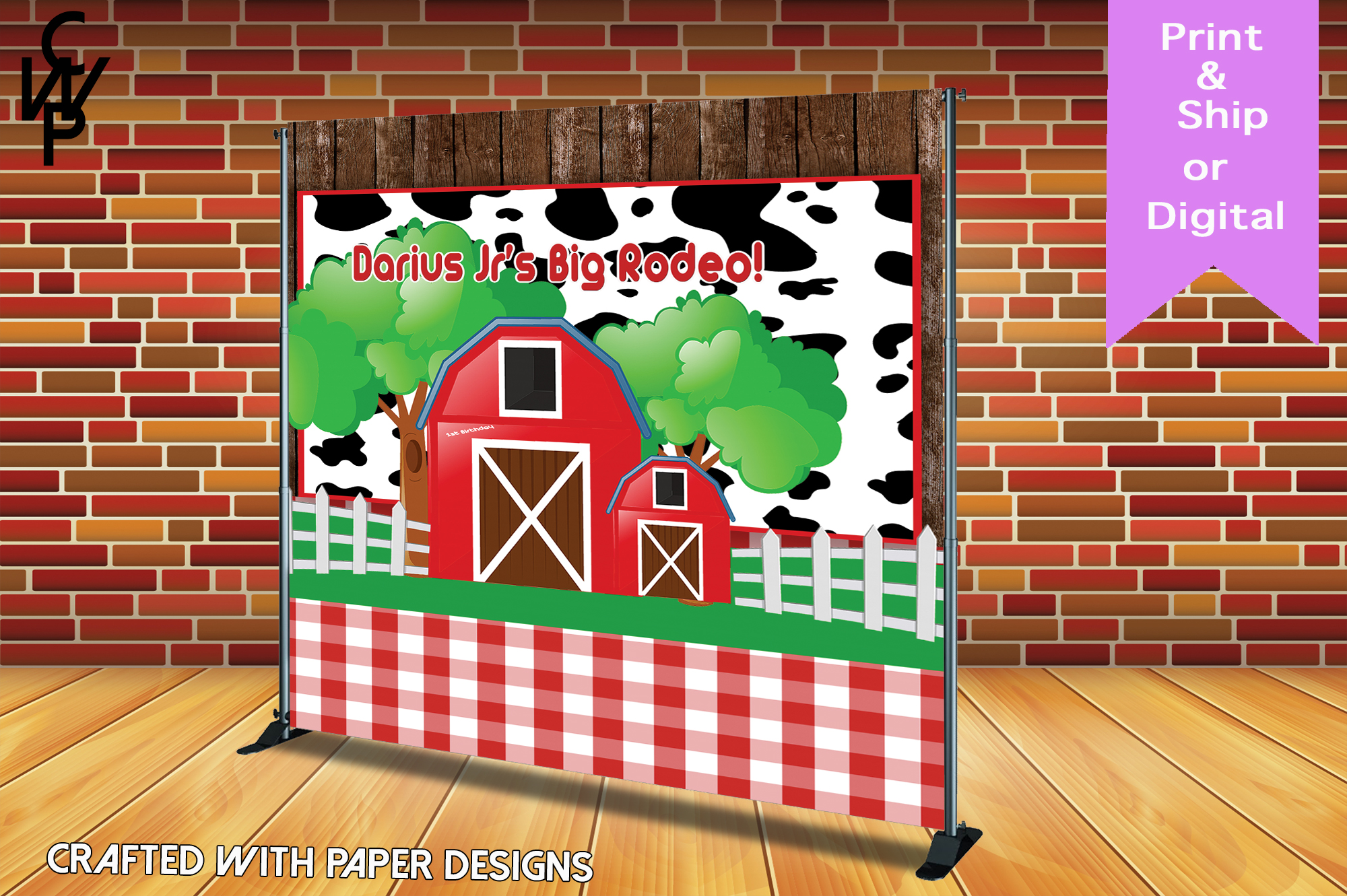 barnyard-rodeo-backdrop – Crafted With Paper Designs