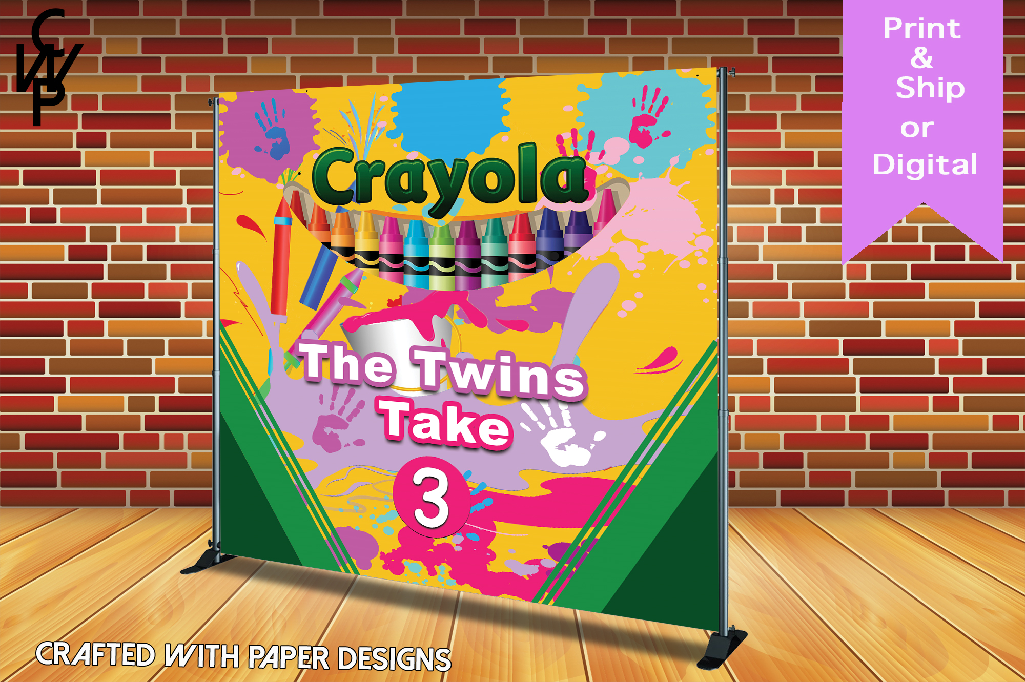 crayola-pink-backdrop – Crafted With Paper Designs