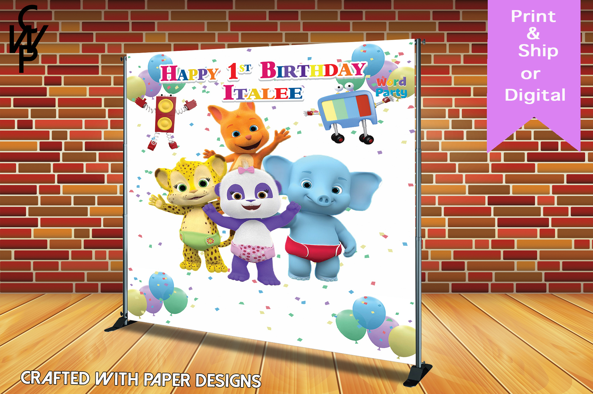 word-party-backdrop – Crafted With Paper Designs